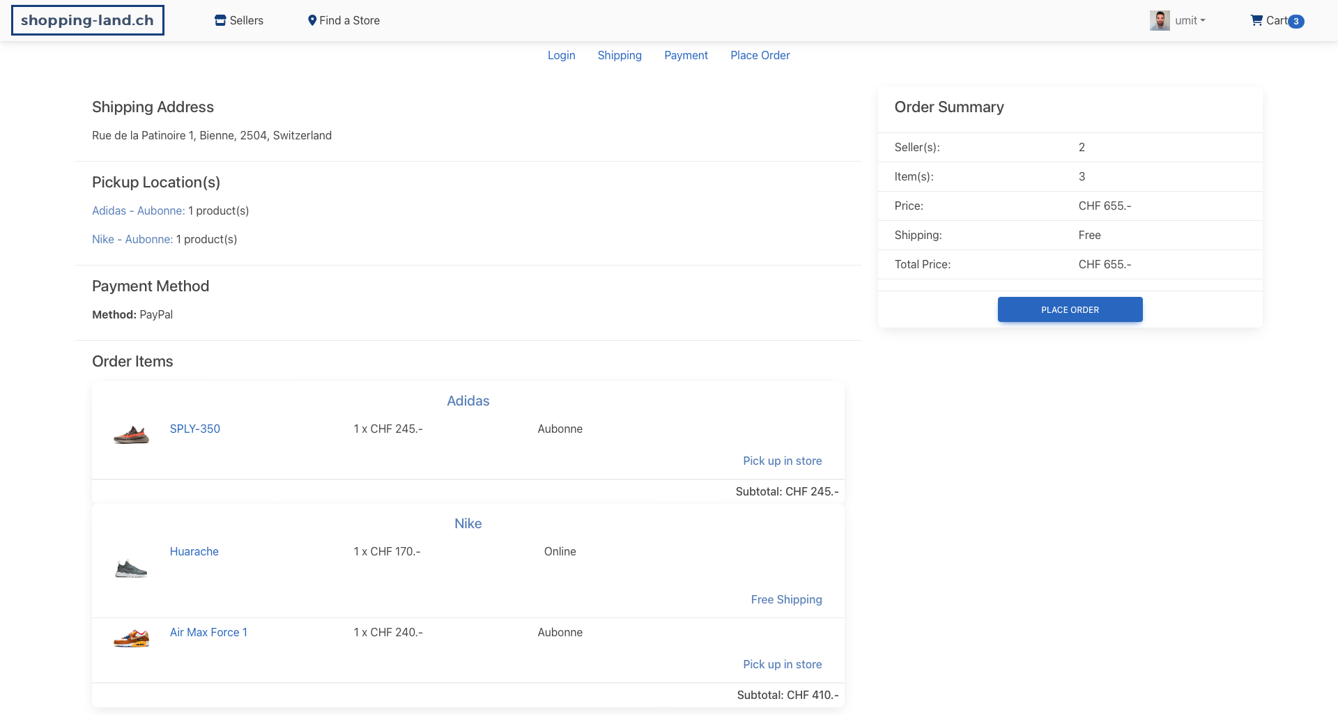 GitHub - umitcansaran/shopping-land